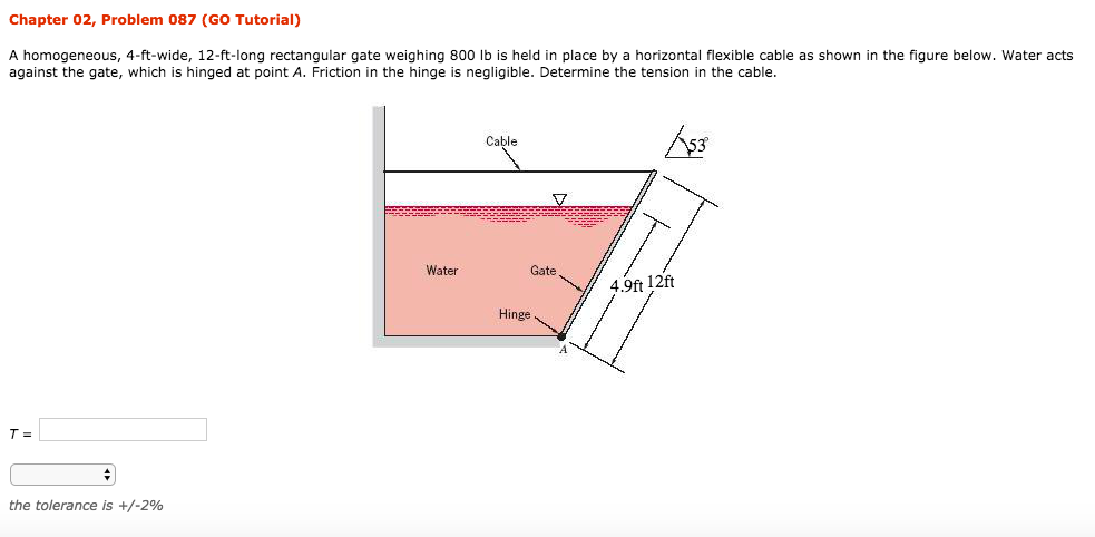 Solved Chapter 02, Problem 087 (GO Tutorial) A homogeneous, | Chegg.com