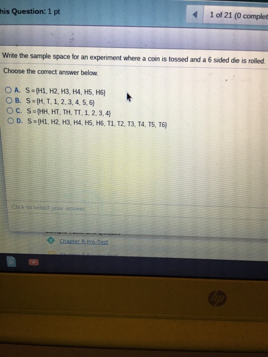 Solved Write the sample space for an experiment where a coin | Chegg.com