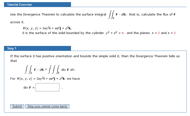 Solved Tutorial Exercise Use the Divergence Theorem to | Chegg.com