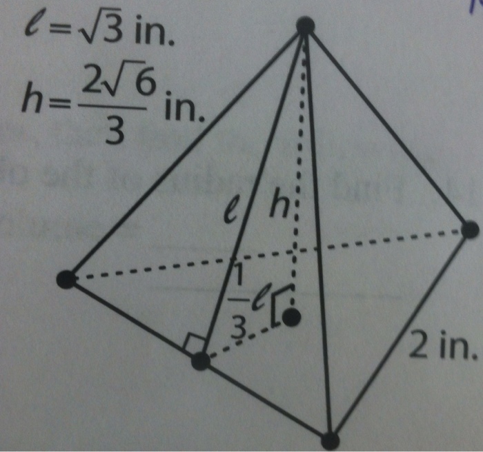 Solved Find the surface area and volume of a tetrahedron | Chegg.com