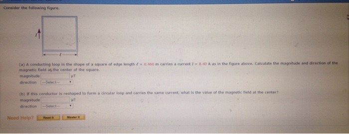 Solved (a) A conducting loop in the shape of a square of a | Chegg.com