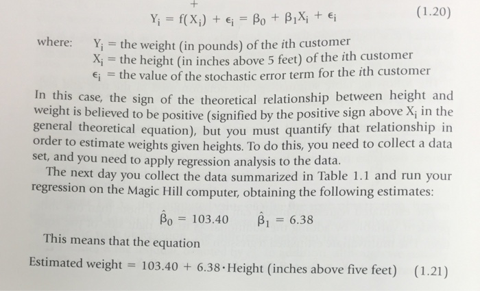 Solved 5. Continuing with the height/weight example, suppose | Chegg.com
