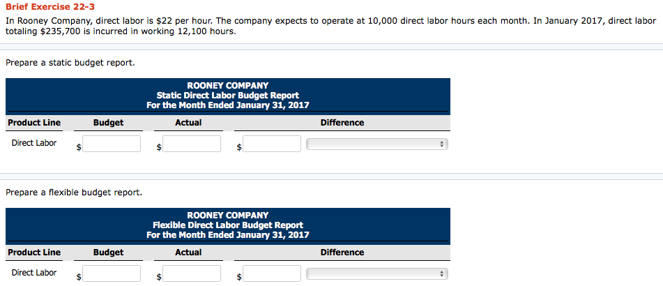 Solved Brief Exercise 22-3 In Rooney Company, direct labor | Chegg.com Solved Brief Exercise 22-3 In Rooney Company, direct labor | Chegg.com