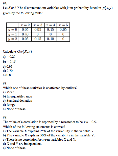 Solved Multiple choice questions. #1 If ρ is the correlation | Chegg.com