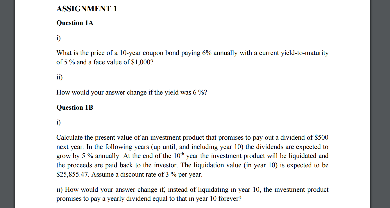 Solved What is the price of a 10-year coupon bond paying 6% | Chegg.com