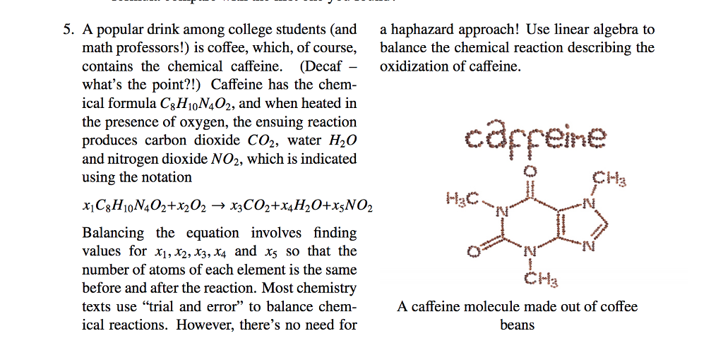 Solved a haphazard approach! Use linear algebra to balance | Chegg.com