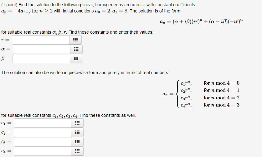 Solved Find the solution to the following linear, | Chegg.com
