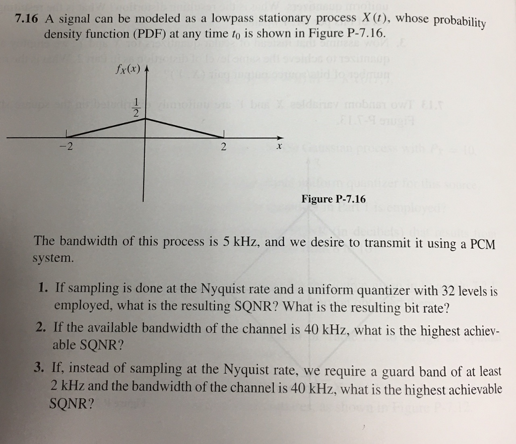 Solved A signal can be modeled as a lowpass stationary | Chegg.com