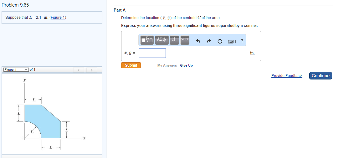 Solved Part A Determine the location ( x¯, y¯) of the | Chegg.com