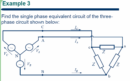 Solved Find the single phase equivalent circuit of the three | Chegg.com