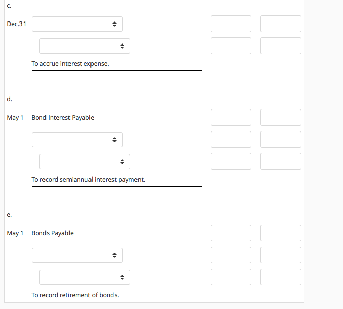 Solved Bonds Payable Journal Entries; Issued at Par Plus | Chegg.com