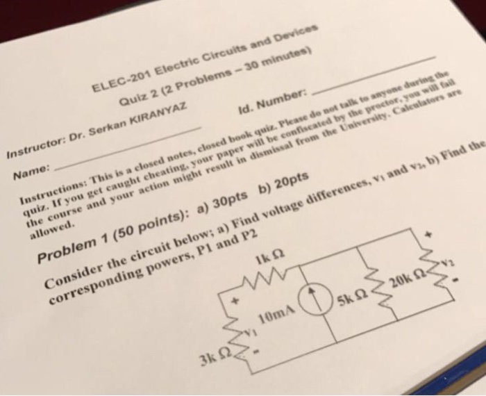 Solved Consider the circuit below; Find voltage difference, | Chegg.com