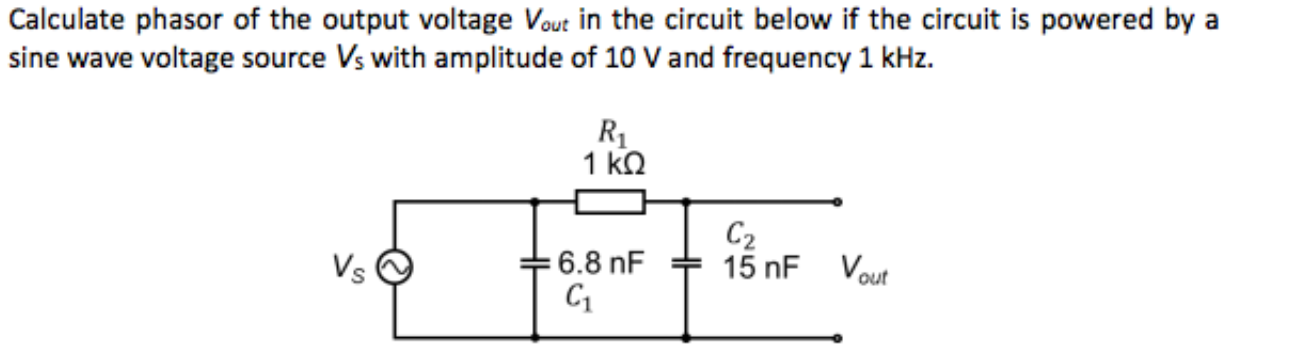 Solved Calculate phasor of the output voltage V0 in the | Chegg.com