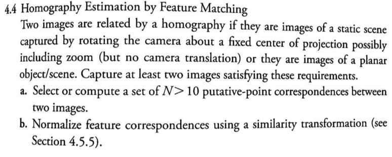 4.4 Homography Estimation by Feature Matching Two | Chegg.com