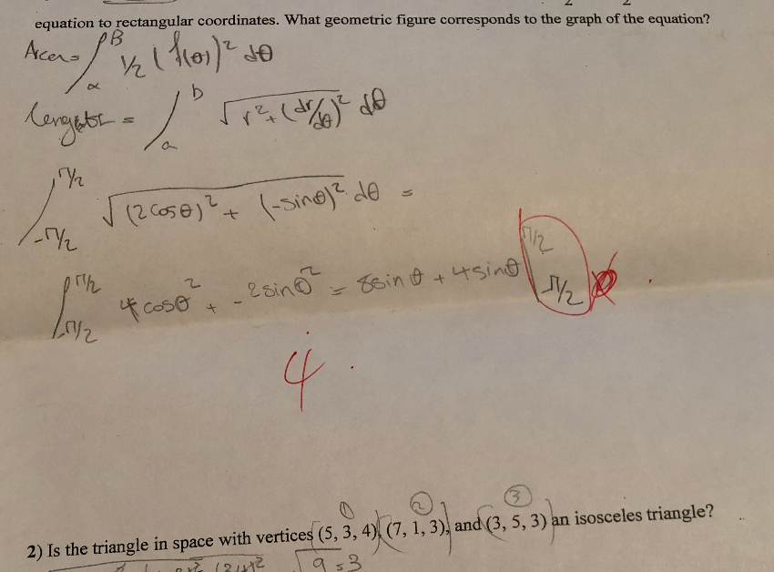 Solved Equation To Rectangular Coordinates What Geometric