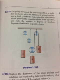 Solved The pulley system of the previous problem is modified | Chegg.com