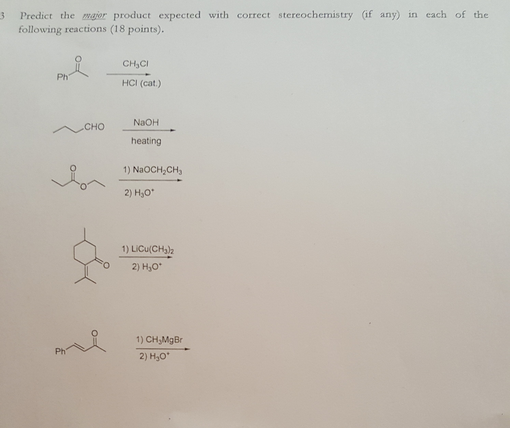 Solved Predict the major product expected with correct | Chegg.com