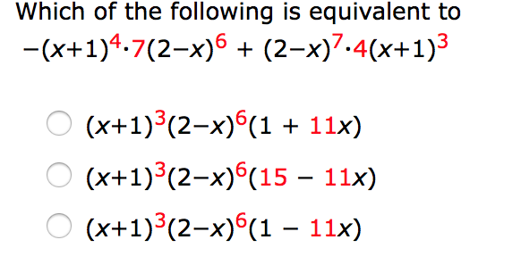Solved Which of the following is equivalent to | Chegg.com