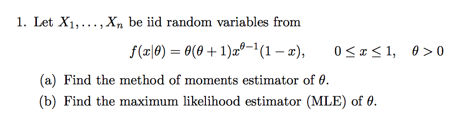 Solved Let X_1..., X_n be iid random variables from FF(X | Chegg.com