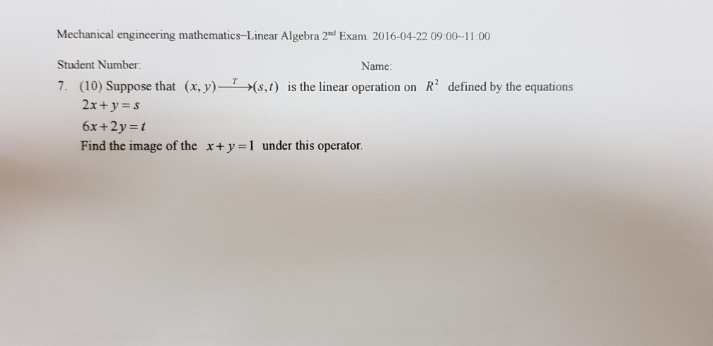 Solved Mechanical engineering mathematics-Linear Algebra 2nd | Chegg.com