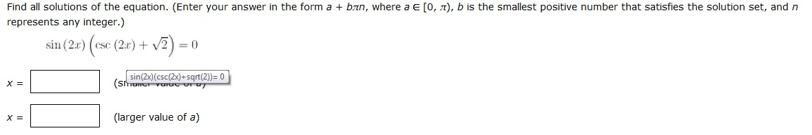 Solved Find all solutions of the equation. (Enter your | Chegg.com