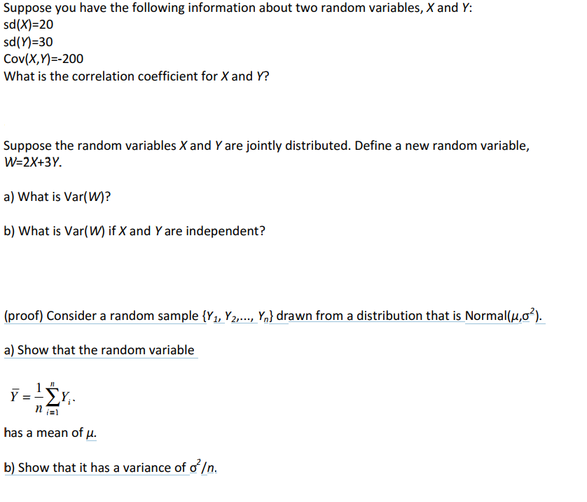 Solved Suppose you have the following information about two | Chegg.com