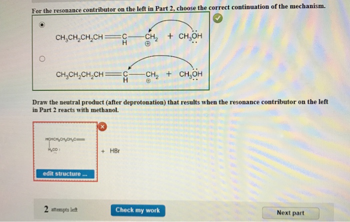 Solved For the resonance contributor on the left in Part 2, | Chegg.com Solved For the resonance contributor on the left in Part 2, | Chegg.com