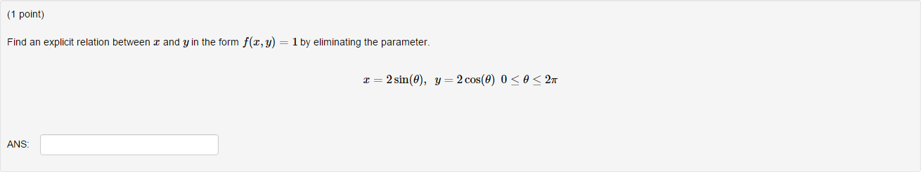 Solved Find an explicit relation between x and y in the form | Chegg.com