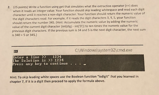 Solved 2. (25 points) Write a function using get that | Chegg.com