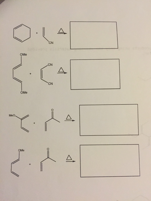Solved Determine The Product Of The Following Reactions And