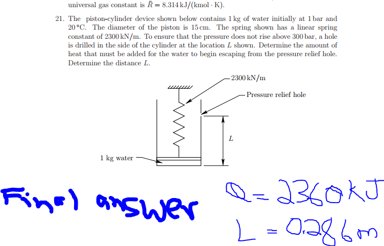 Solved universal gas constant is R = 8.314 kJ/(kmol·K). 21. | Chegg.com