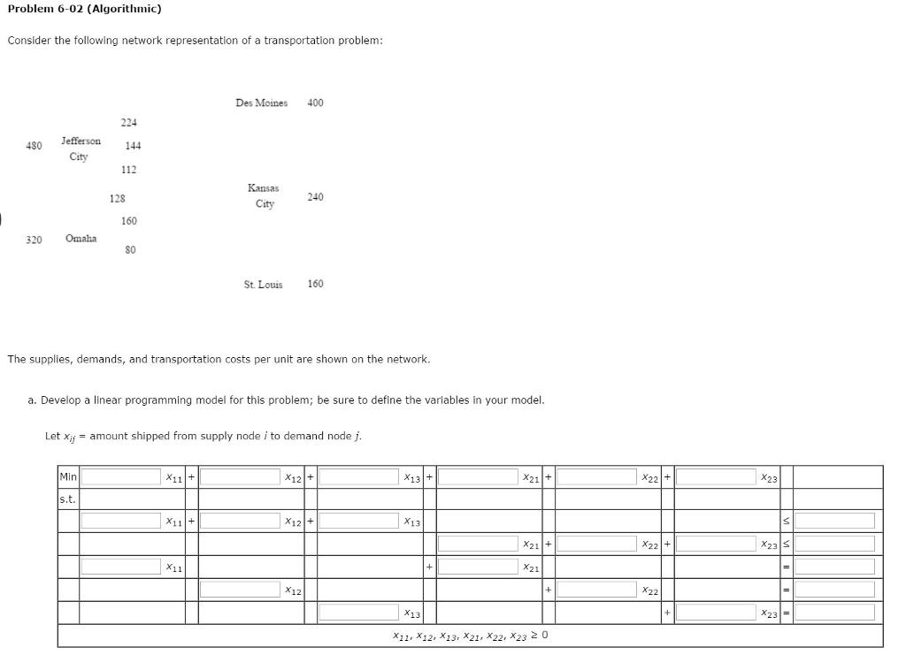 Solved Problem 6-02 (Algorithmic) Consider the following | Chegg.com