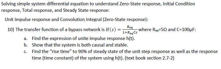 Solved Solving simple system differential equation to | Chegg.com
