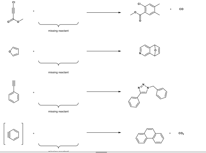 Solved For each of the following reactions shown below fill | Chegg.com