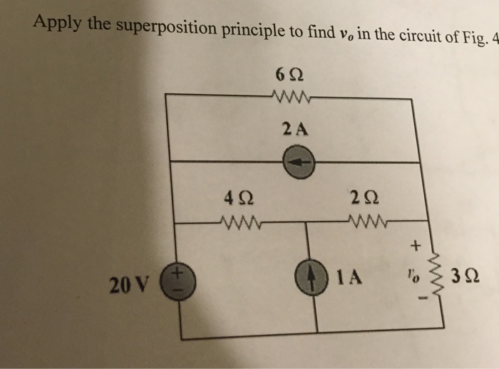 Solved Apply the superposition principle to find v0 in the | Chegg.com