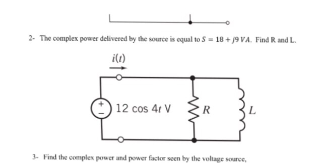 Solved The complex power delivered by the source is equal to | Chegg.com
