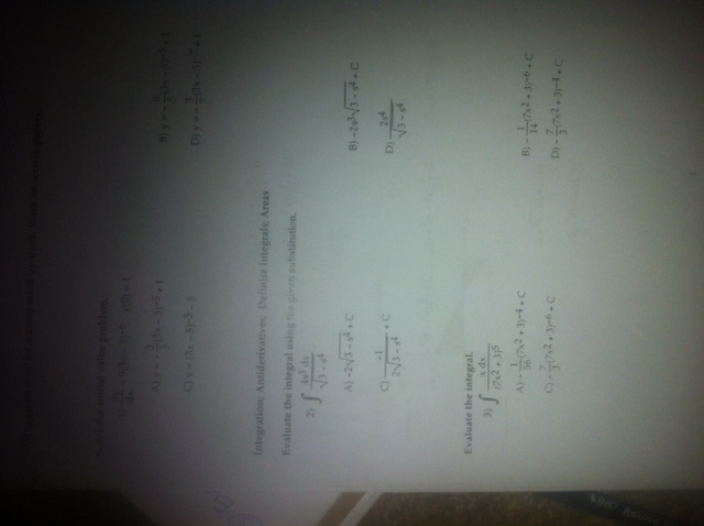 Solve The Initial Value Problem Integration