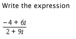 Solved Write the expression in the form a+bi where a and b | Chegg.com