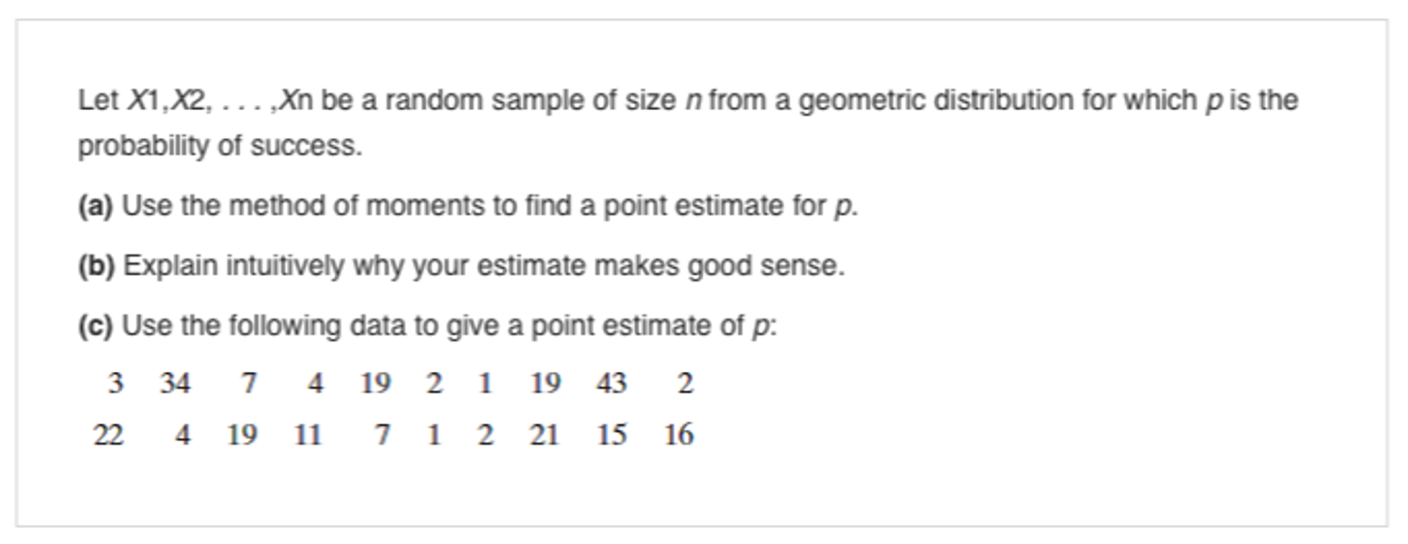 Solved Let X1, X2 ..., Xn be a random sample of size n from | Chegg.com