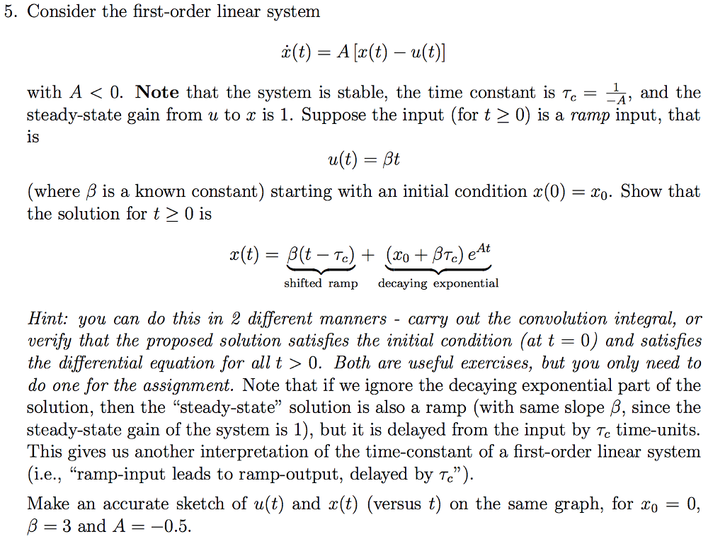 Solved Consider the first-order linear system x^dot (t) = | Chegg.com