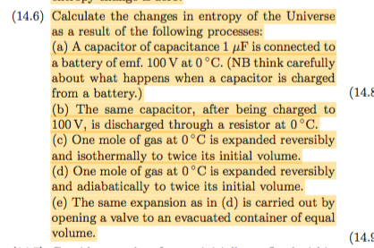 Solved Calculate the changes in entropy of the Universe as a | Chegg.com