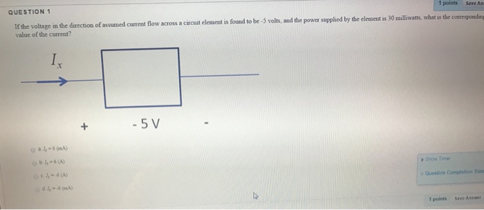 Solved If the voltage in the direction of assumed current | Chegg.com
