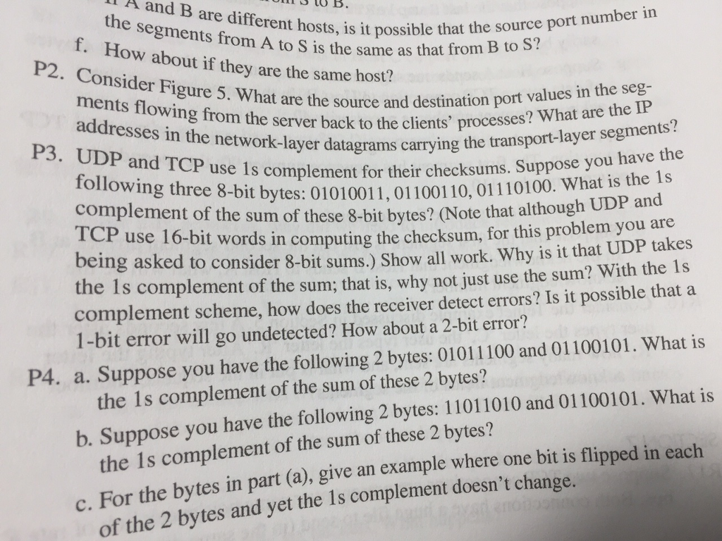 Solved 1 Suppose Host A Sends Two Tcp Segments Back To Back 4889