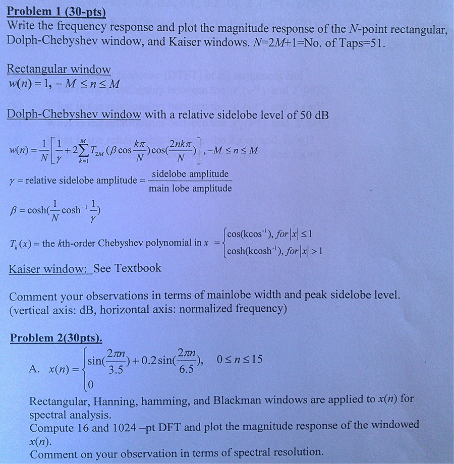 Solved Write the frequency response and plot the magnitude | Chegg.com