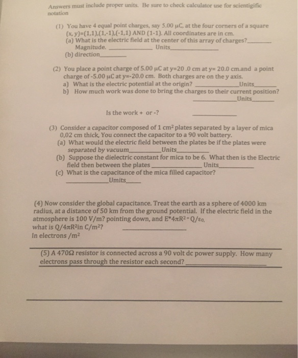 Solved Answers must include proper units. Be sure to check | Chegg.com