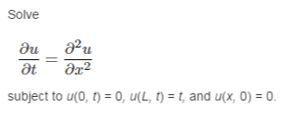 Solved Solve partial differential u/partial differential t = | Chegg.com