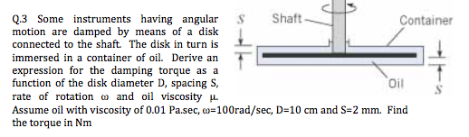 Solved Some instruments having angular motion are damped by | Chegg.com