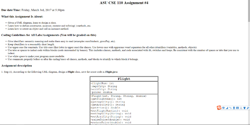 Solved ASU CSE 110 Assignment #4 Due date Time: Friday, | Chegg.com