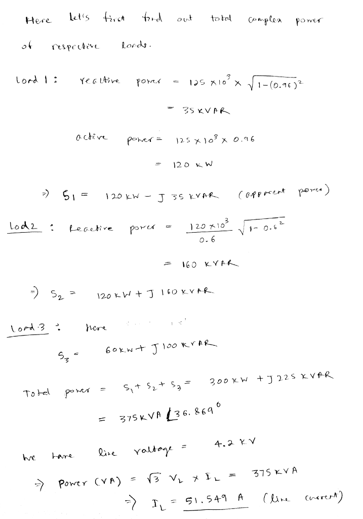 Solved A balanced three-phase distribution line has an | Chegg.com