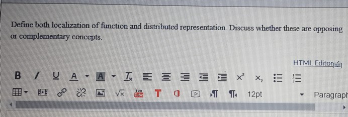 Solved Define both localization of function and distributed | Chegg.com